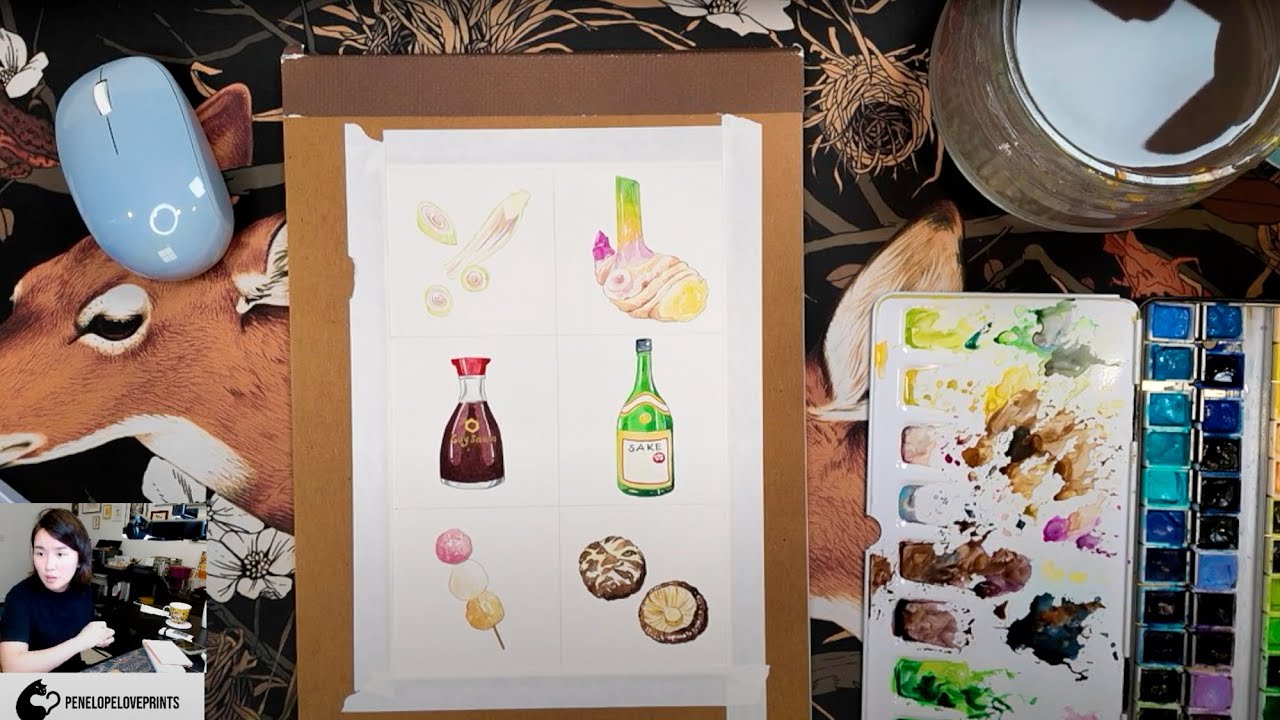 Cookbook Watercolor Spot Illustrations Art Stream - YouTube