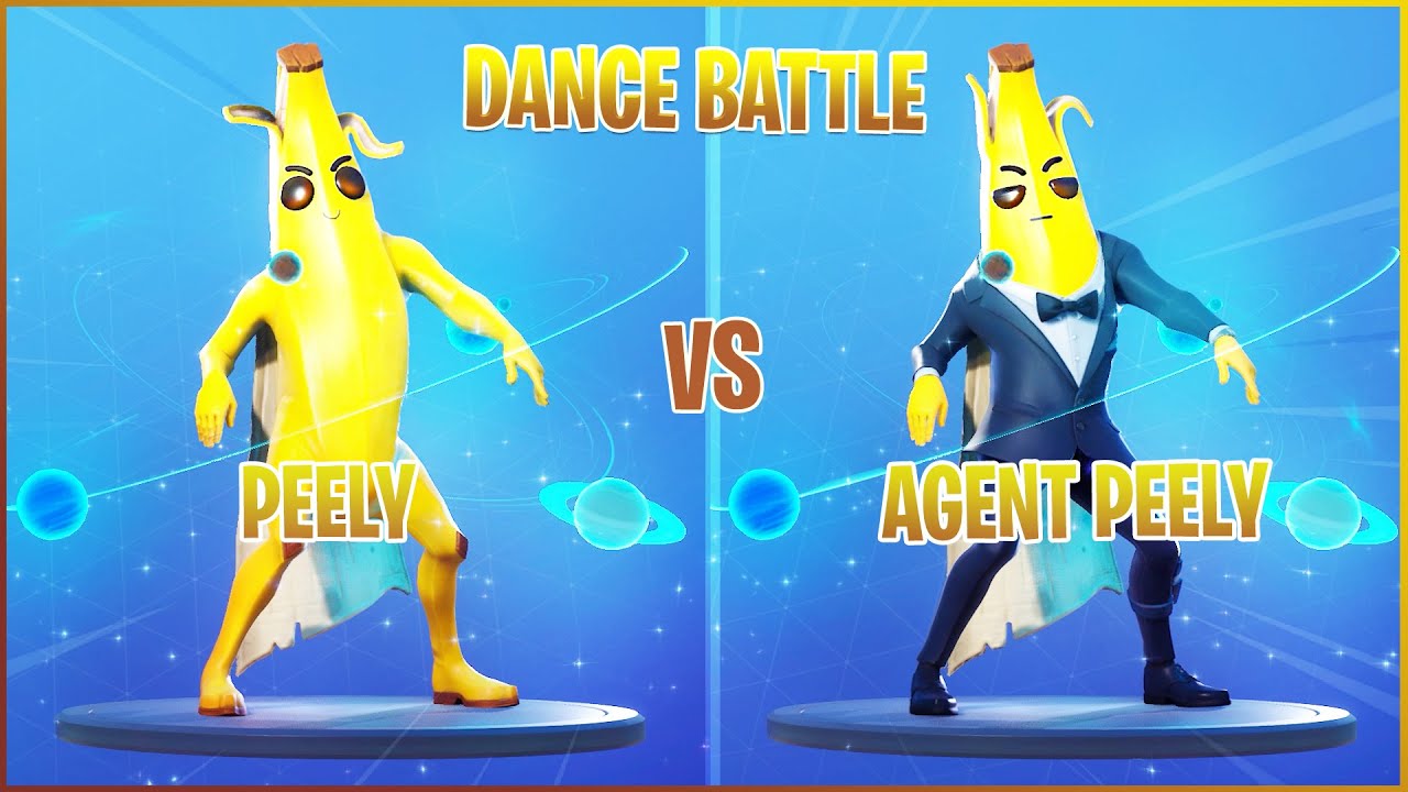 Fortnite Agent Peely vs Peely All Chapter 2 Season 3 Emotes! Dance ...