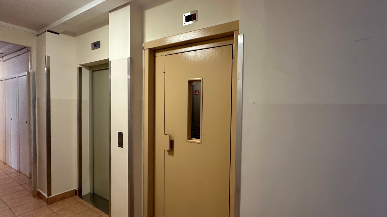 Stara półautomatyczna winda Winda-Warszawa z 2003 roku. | Warszawa, ul. Egejska 13 - YouTube