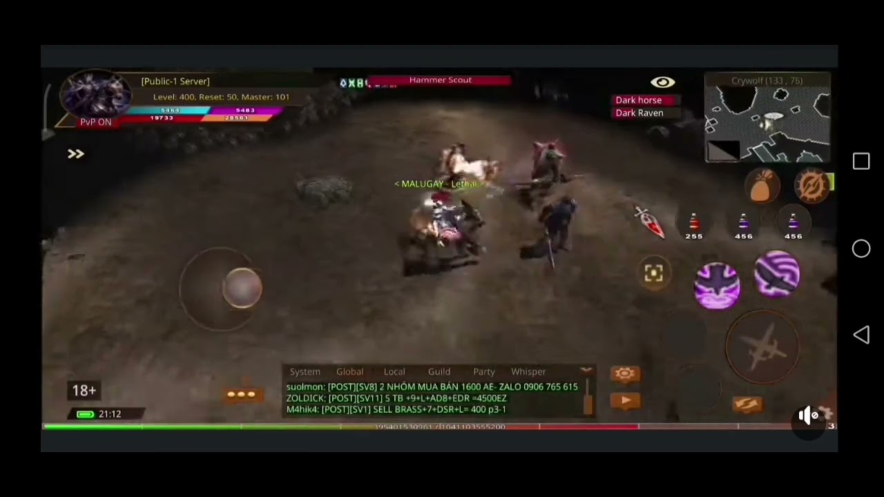 [ Mobile Mu ] Era of Lorencia Dark Ravens Pvp On ( Mu Online ) - YouTube