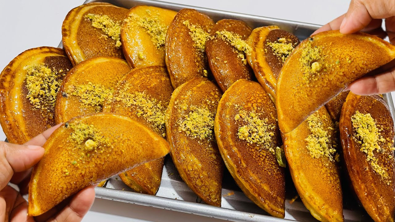 Middle Eastern Dessert Qatayef Recipe | How to make Arabic Pancakes ...