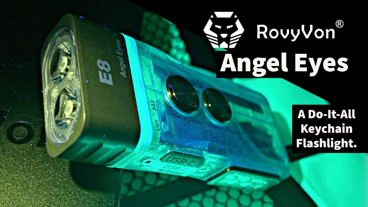 RovyVon Angel Eyes E8 Keychain Flashlight - YouTube