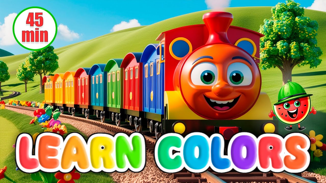 The Colorful Train | 45 Minutes of Nursery Rhymes & Kids' Songs LIVE ...