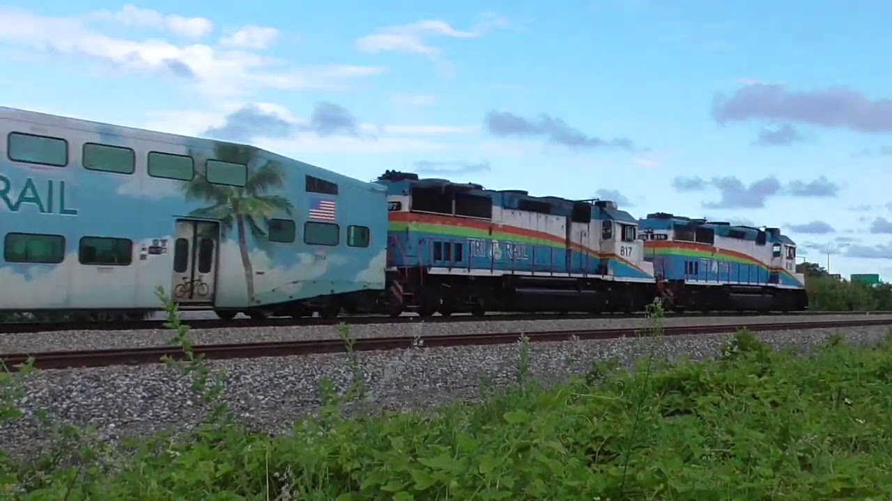 Tri-Rail 508 Northbound & 826 Southbound At Boynton Canal 8-5-20 - YouTube