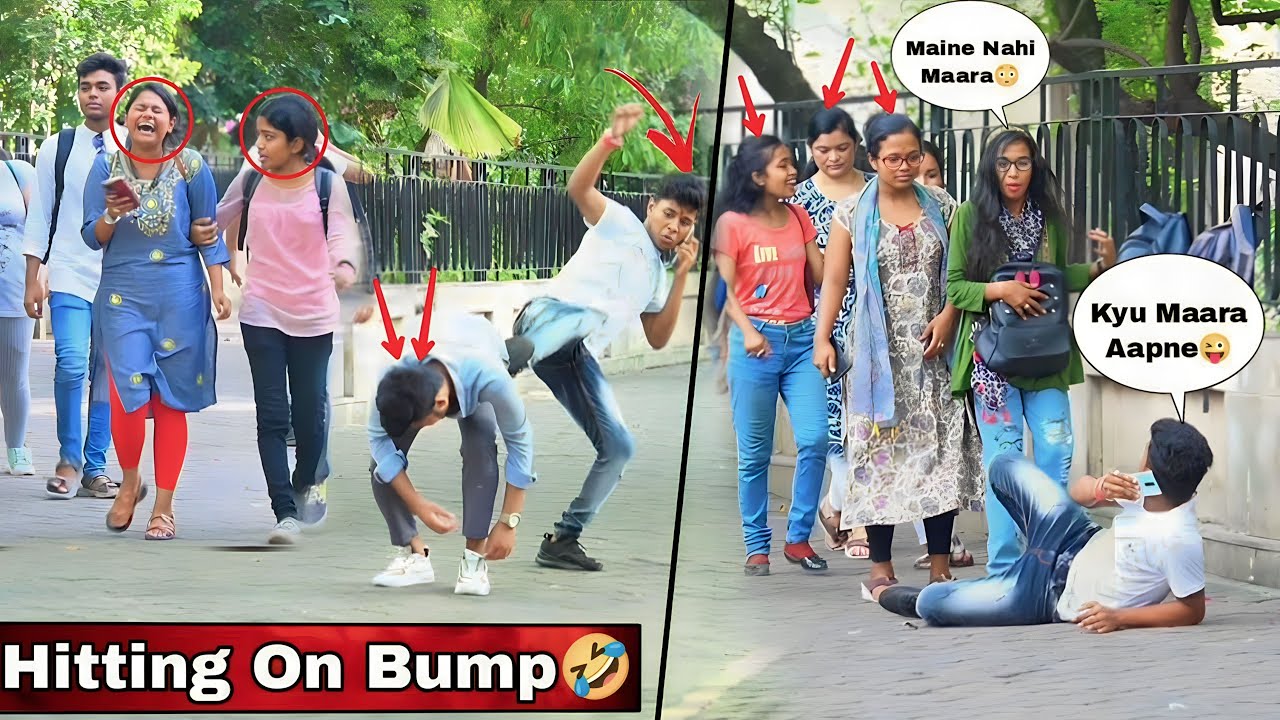 BEST HITTING ON BUMP PRANKS😂😂 | EPIC REACTIONS😜 | 2023 ALL FUNNY PRANKS ...