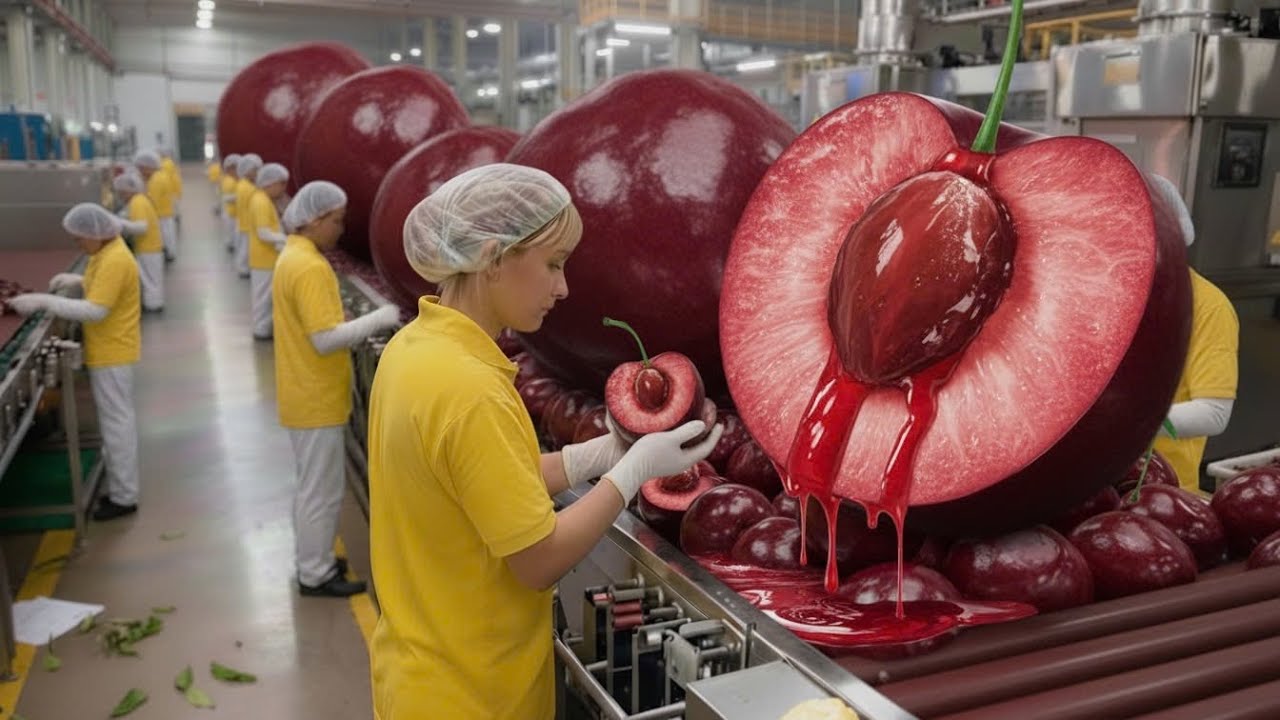 Inside a Cherry Juice Factory | An Incredible Automated Production ...