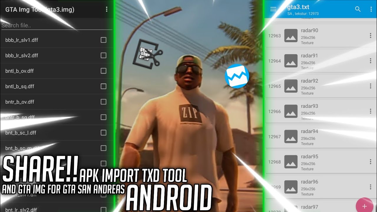 TXD TOOL DAN GTA IMG | APK IMPORT GTA SA ANDROID - YouTube