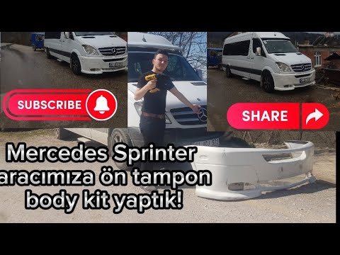 2 dk da Mercedes Sprinter aracımıza ön tampon body kit yaptık! #mercedes