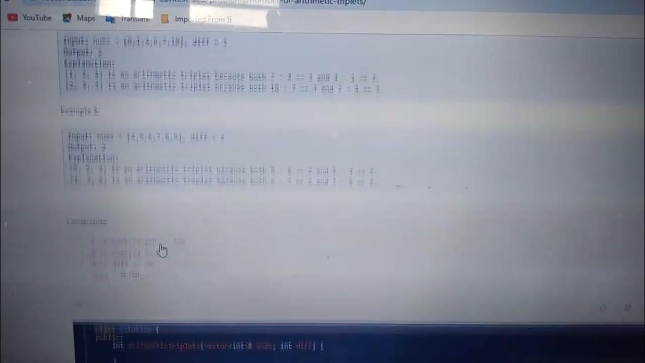 Number Of Arithmetic Triplets Leetcodecontest305 Youtube