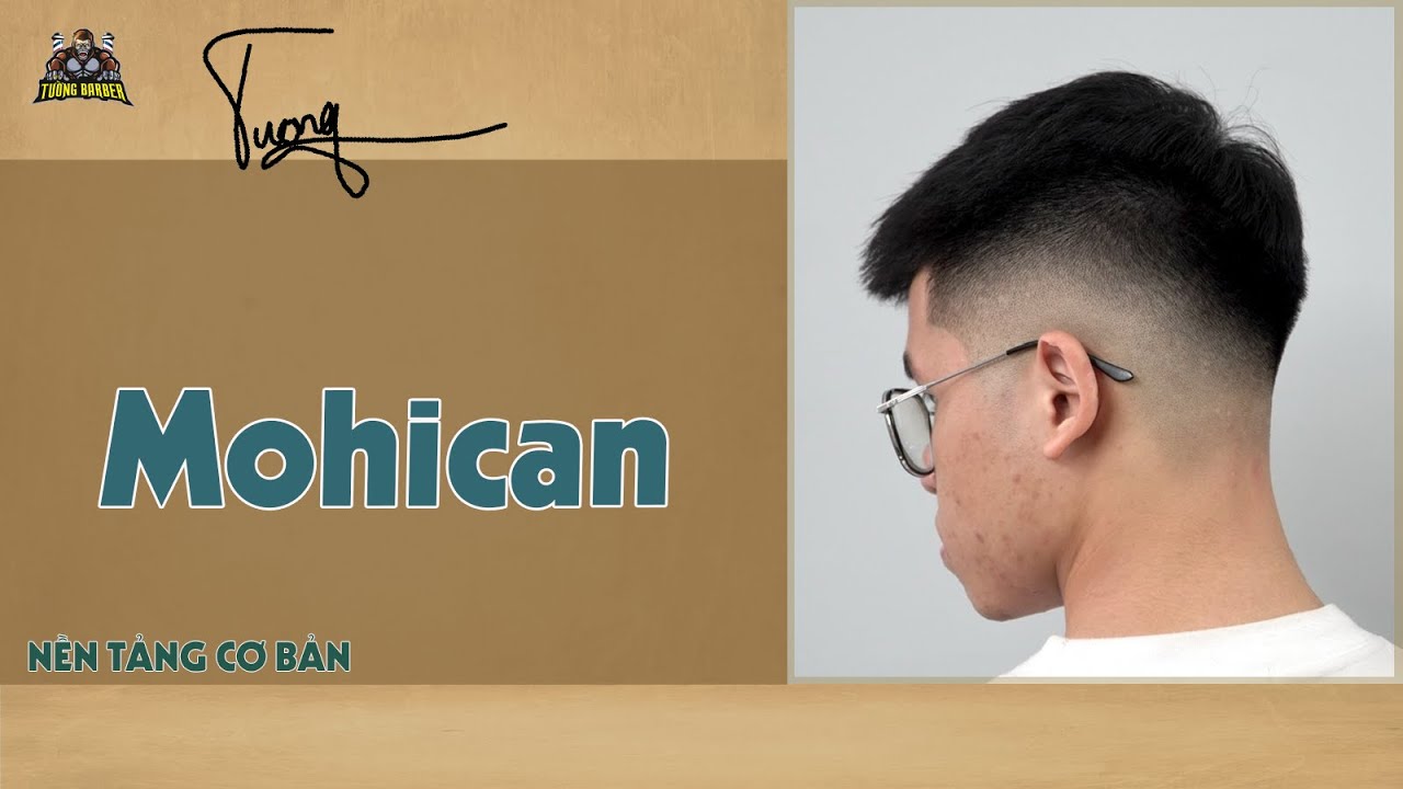Hướng dẫn cách cắt Mid Fade - Mohican - YouTube