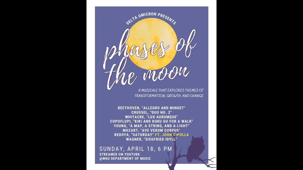 WKU Delta Omicron presents: “Phases of the Moon” — Sun., 04/18/2021 ...