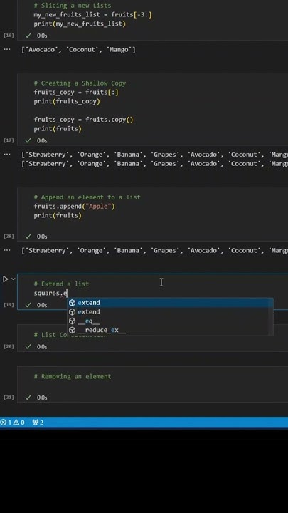 Append Extend And Concatenate A List In Python Putjom Pythonprogramming Pythontutorial
