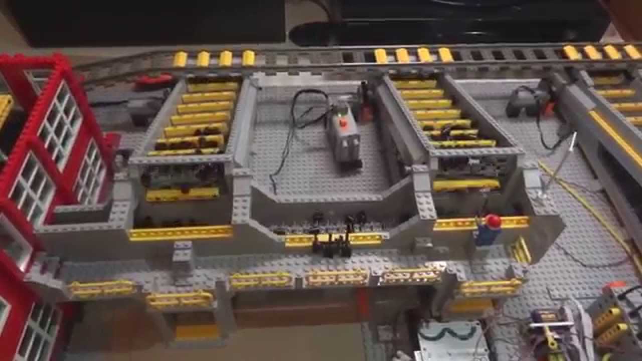 Automated Lego coal terminal: conveyor that fills the silo - YouTube