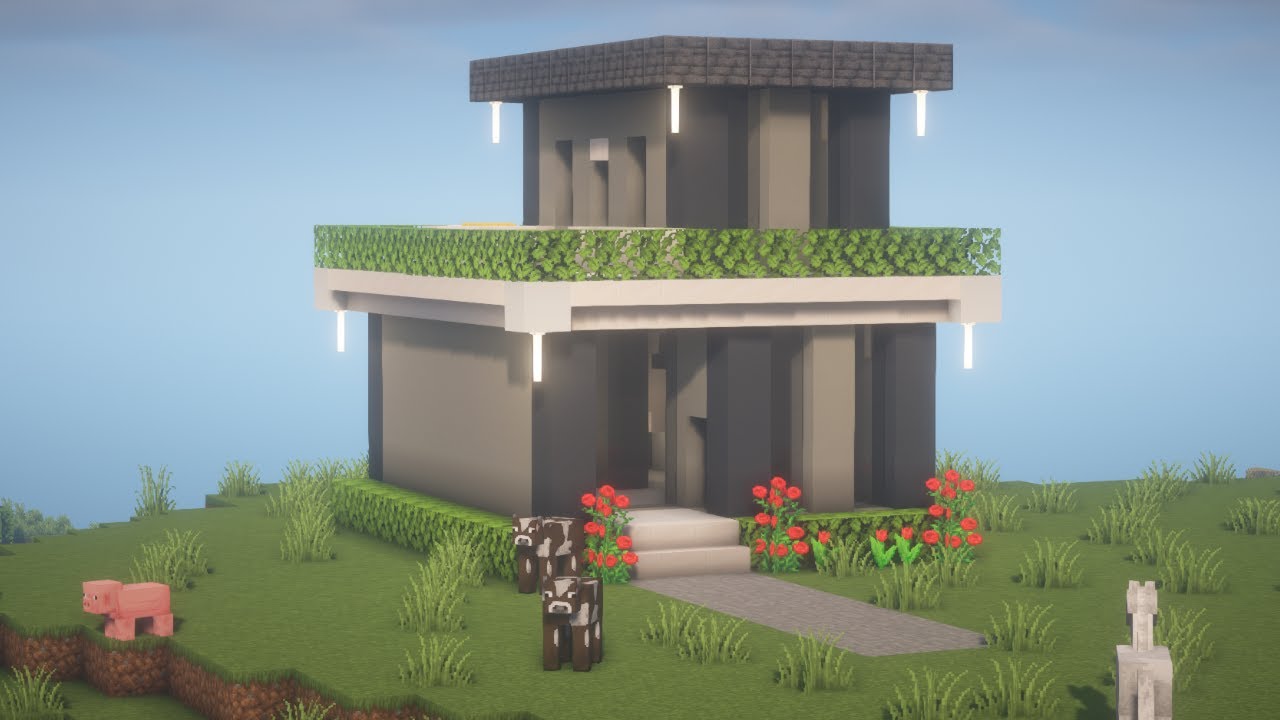 Minecraft | How To Build Small Modern House | Tutorial - YouTube