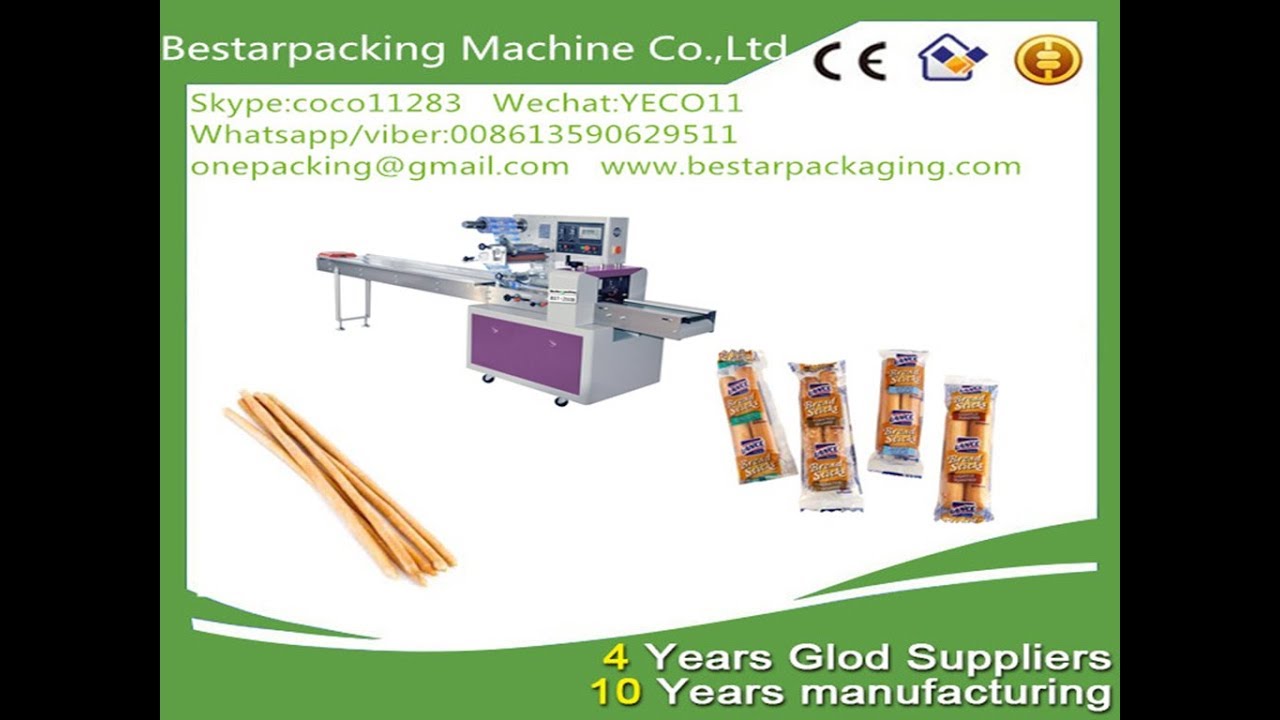 food flow pack machine for bread sticks,breadsticks,finger sticks ...