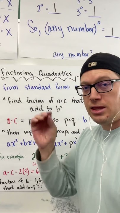 Factoring quadratics pt A - YouTube