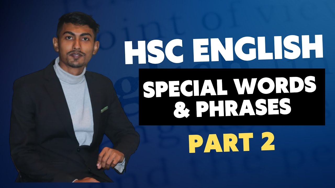 HSC English| Special Phrases & Words | PART 02 / BOARD QUESTION - YouTube