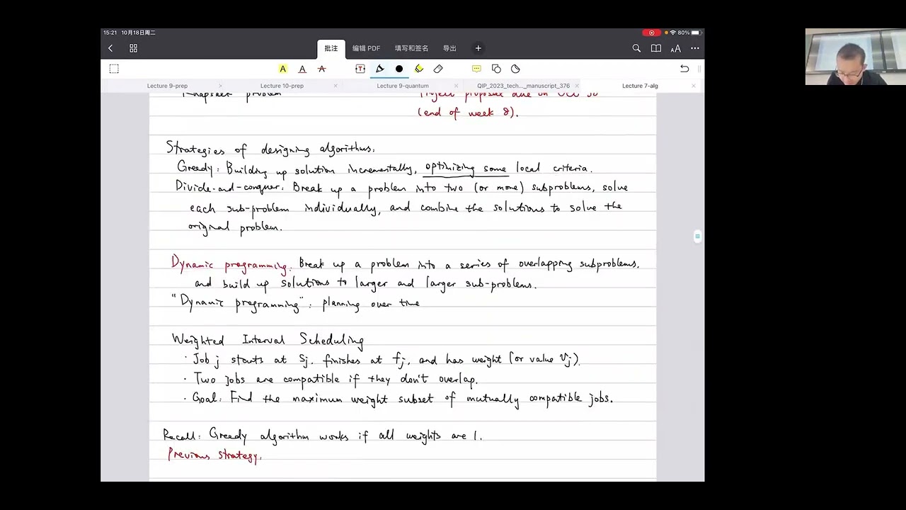 Lecture 7 Dynamic Programming Weighted Interval Scheduling Segmented 4856