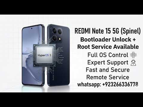 Redmi Note 15 5G (Spinel) | Instant Bootloader Unlocked + Root | Hyper Os 3 Latest | Remotely