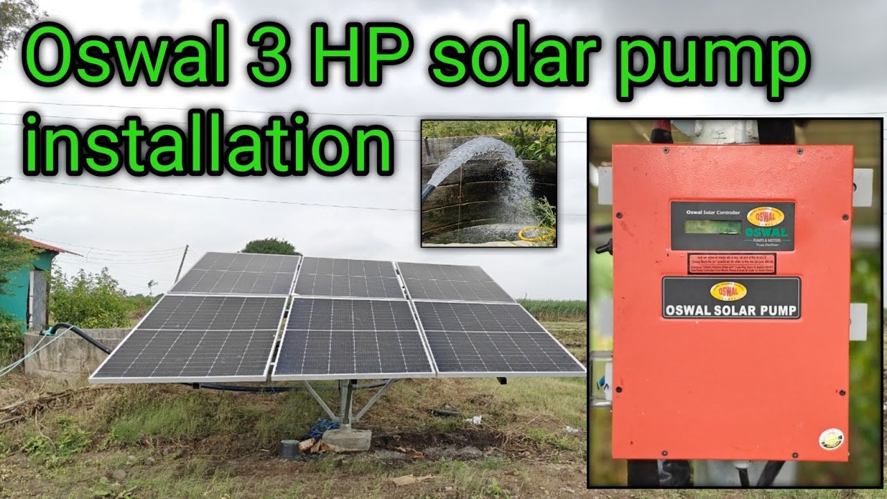 || 3 HP solar pump installation 👍🙌 Oswal solar pump company 👍🙌 # ...