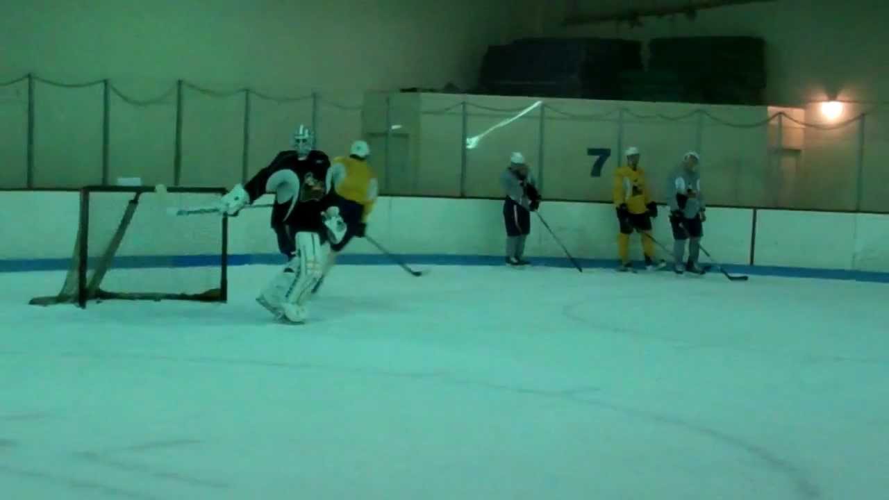Rivermen use white pucks in practice - YouTube