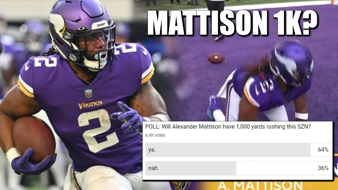 POLL: Can Alexander Mattison Rush for 1,000 Yards This SZN? - YouTube