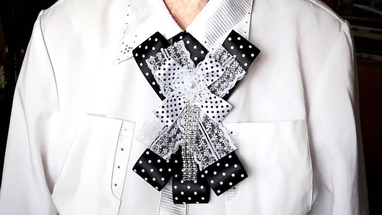 #Backtoschool - How To Make Women's Jabot Tie Out Of Satin Ribbons ...