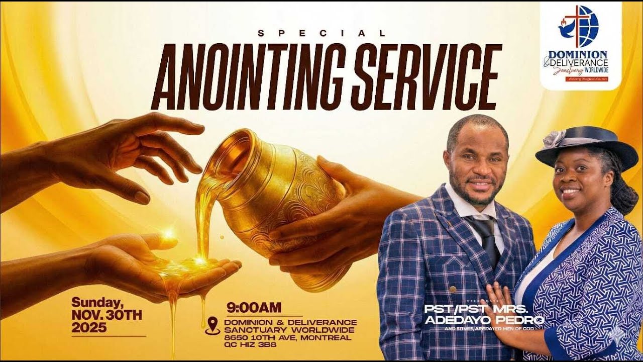 DOMINION SPECIAL ANOINTING SERVICE || 30TH OF NOVEMBER 2025 - YouTube