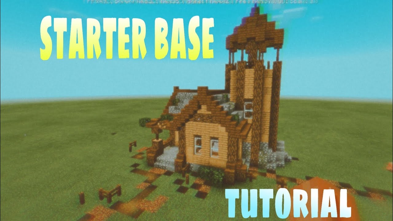 Minecraft tutorial || starter base || how to build a starter base - YouTube