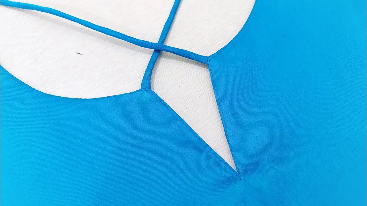 Simple Sober Neck Design with Dori Cutting and Stitching | Reet Sewing ...