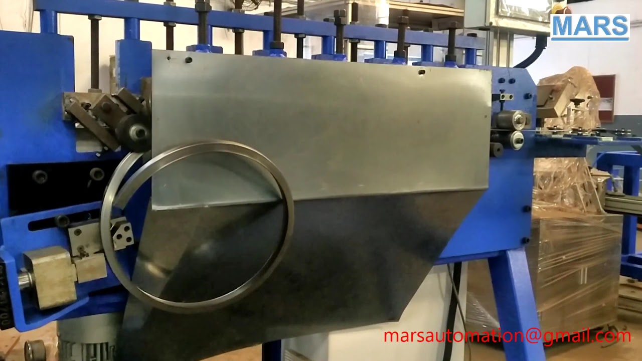Drum , Barrel Locking Ring Forming and Bending Machine - YouTube