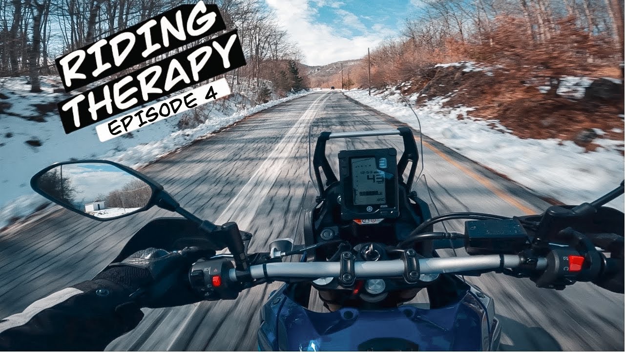 6 Minutes of Relaxing Motorcycle Riding In Snowy Mountains - YouTube