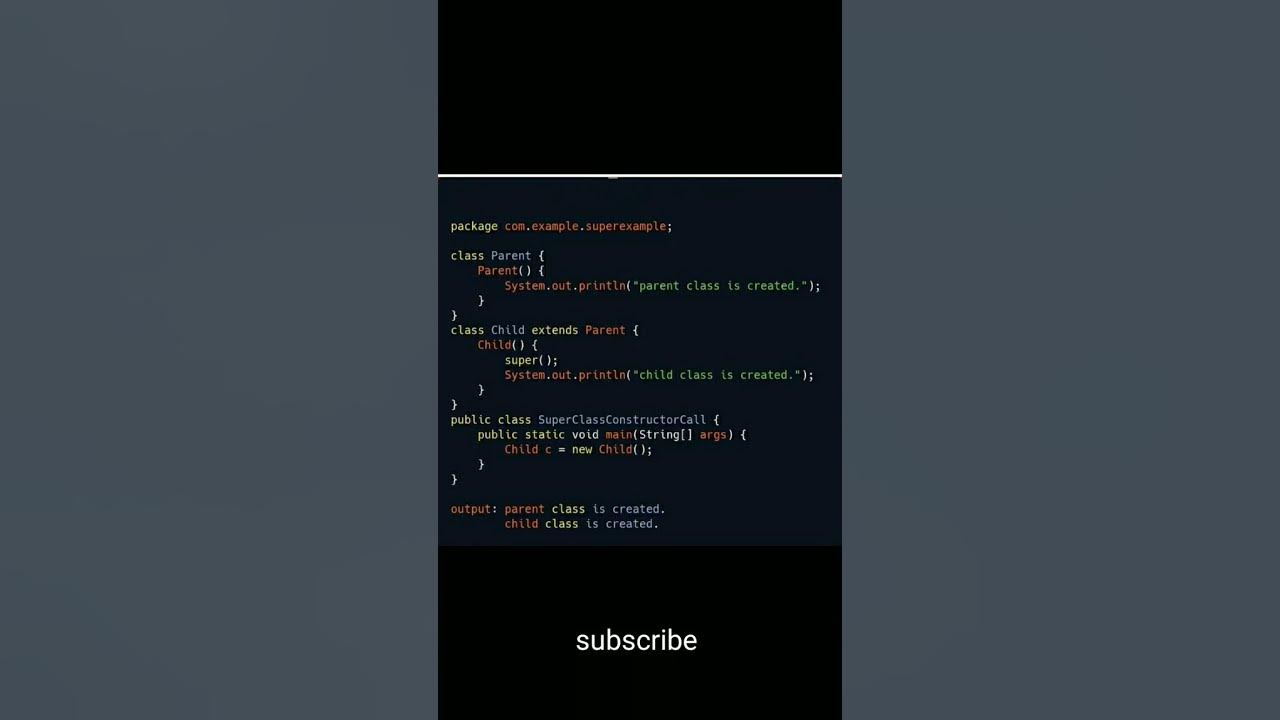 super class constructor call #code #java #programming #developers #shortsvideo #website #shorts ...