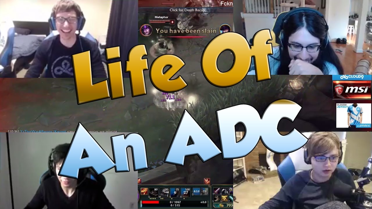 LIFE OF AN ADC... - LoL Funny Stream Moments #10 - YouTube