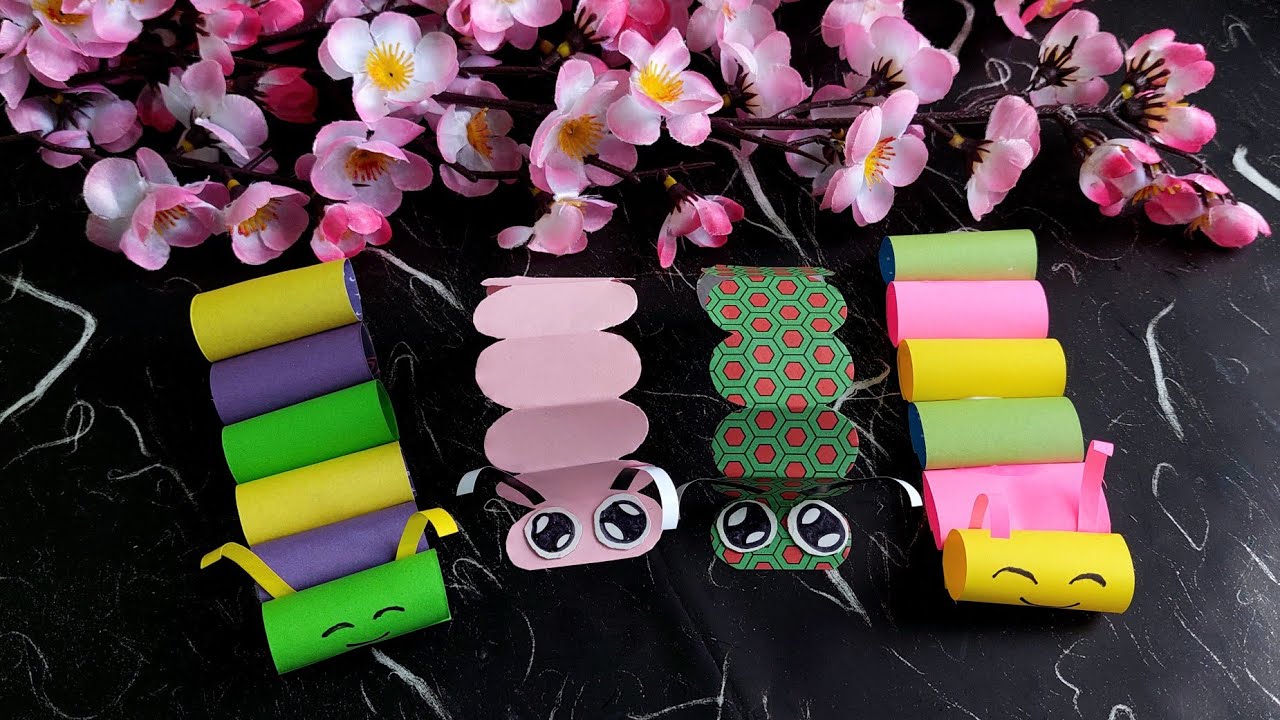 Origami Ulat ♡ Origami Caterpillar ♡ How to Make Paper Caterpillar ...
