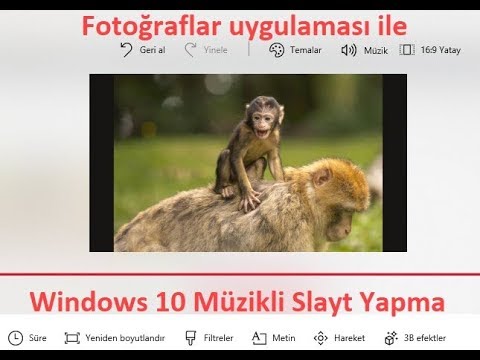 Windows 10 Müzikli Slayt Yapma