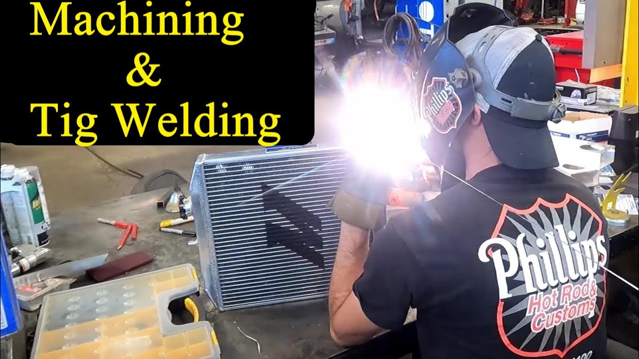 Machining and Tig Welding Aluminum AN fitting to a Radiator. Machining ...