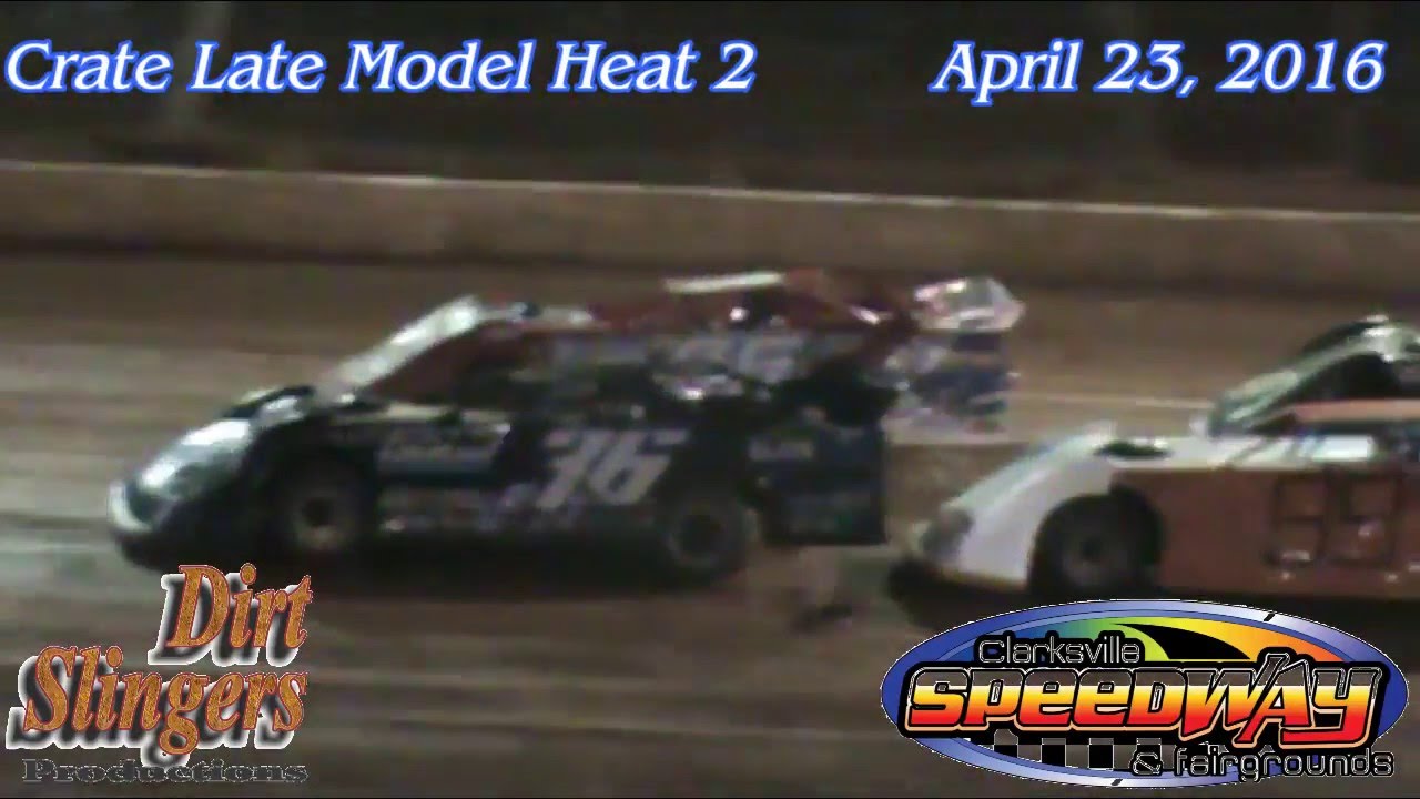 Crate Late Models Clarksville 4-23-16 - YouTube