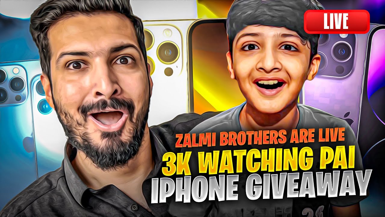 3k watching pay iphone giveaway | PMPL PAK | ZALMI IS LIVE - YouTube