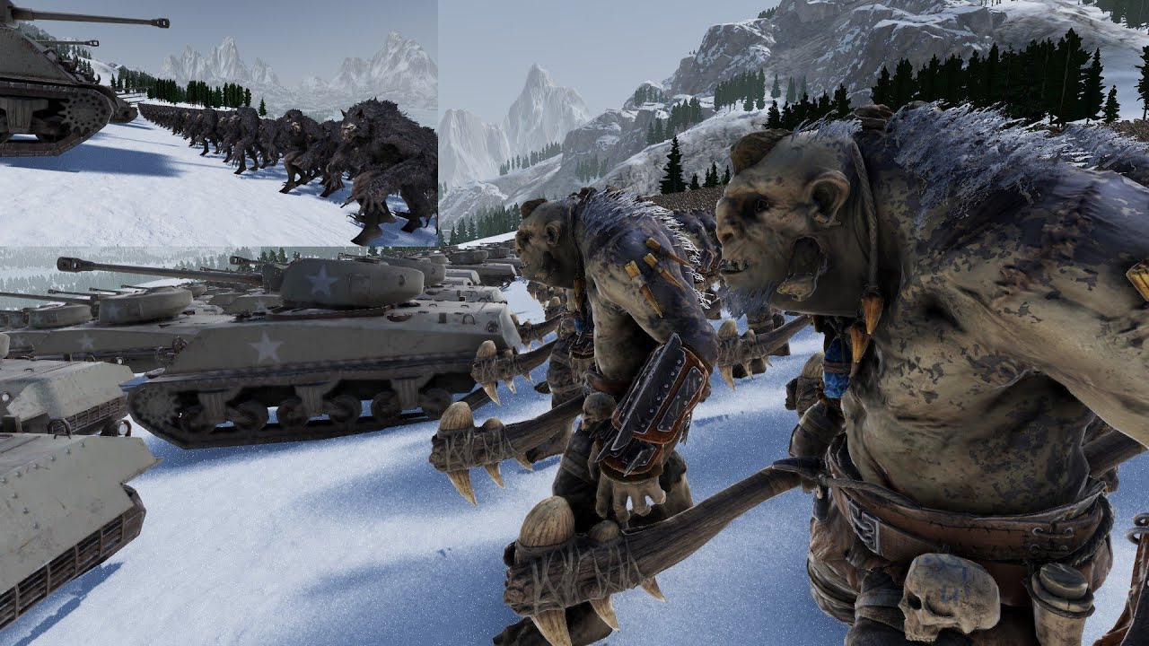 20,000 Troll & Werewolves VS 100 Tanks Sherman Army - Ultimate Epic ...