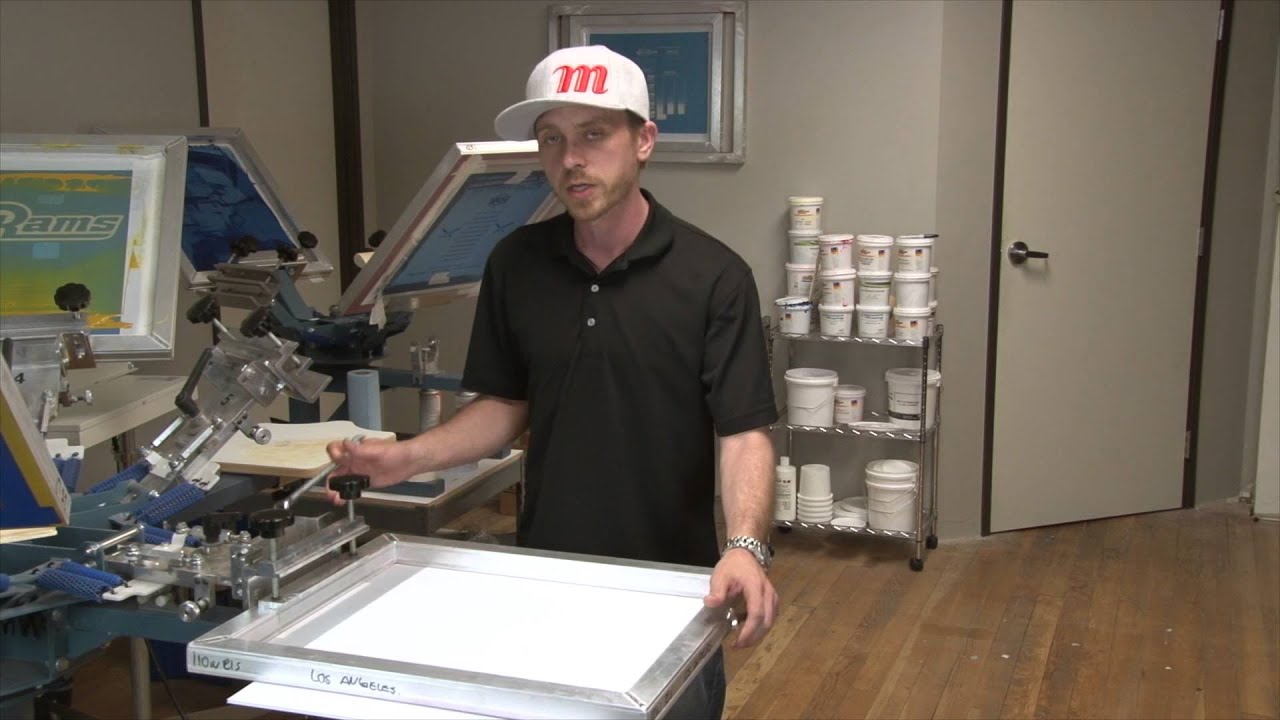 Screen Printing How To: Off-Contact Press Set-Up - YouTube