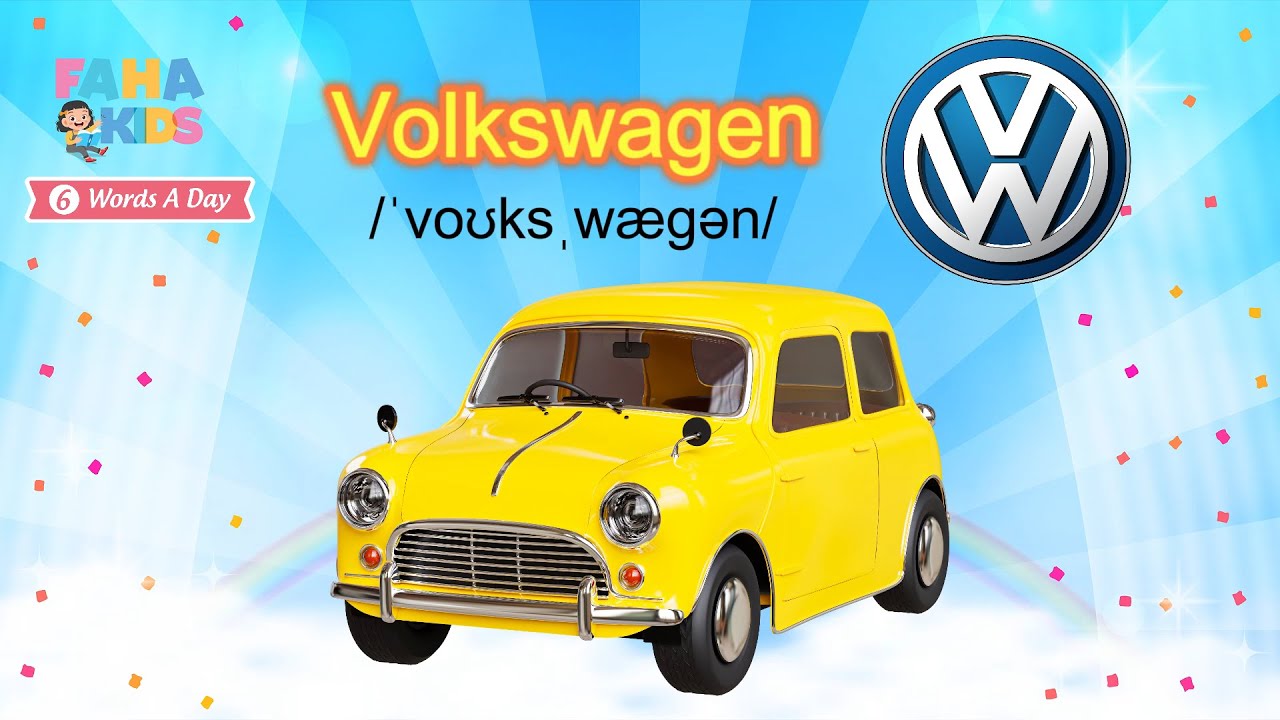 Learn Logo Of Cars For Kids | Car Logo With Name | 01-P2 | 6 Words A ...