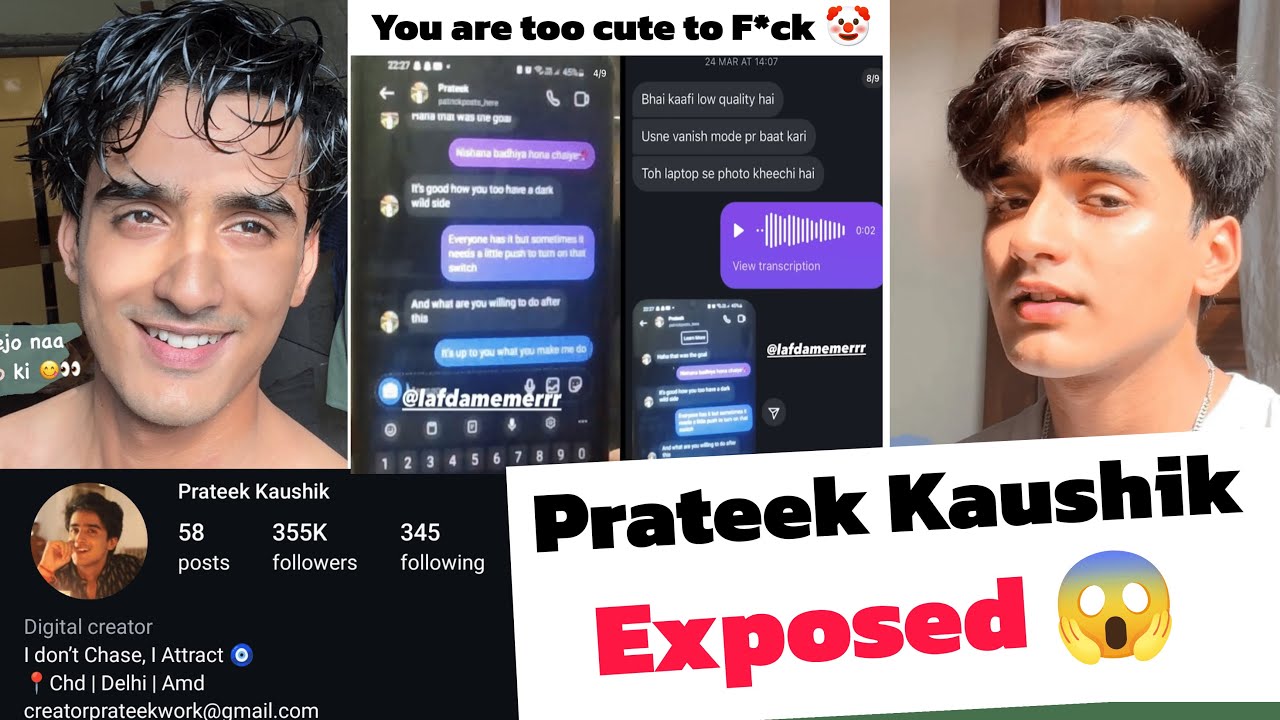 Prateek Kaushik EXPOSED | Asked Nudes from 15-Year-Old Girl? - YouTube