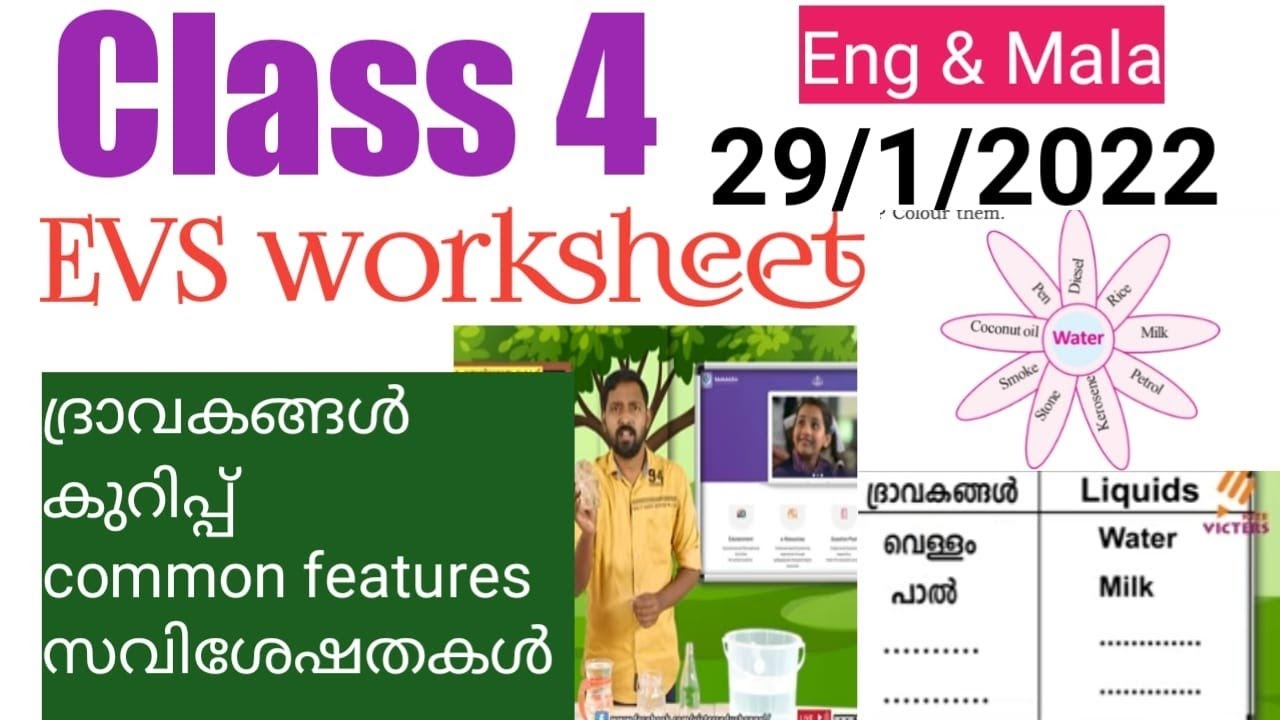 class 4 EVS worksheet 29/1/22| kite victers 4th std parisarapadanam ...