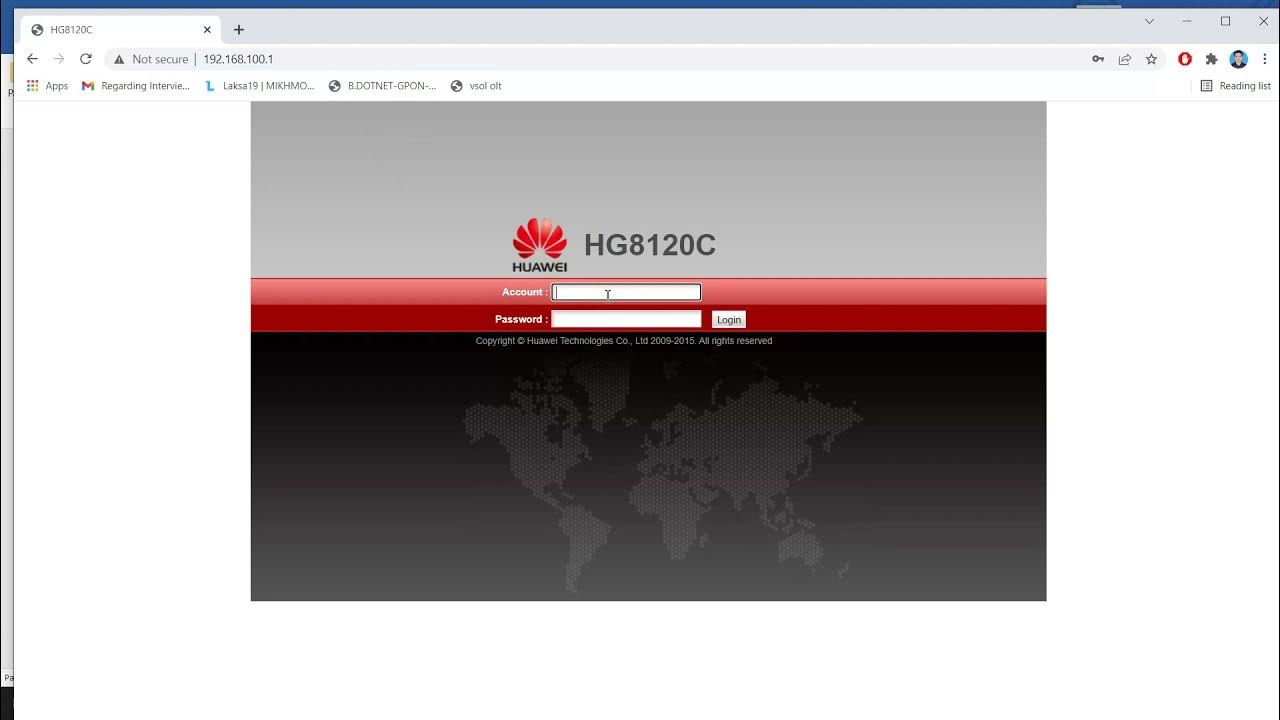 How to upload Huawei HG8120C ONU Firmware - YouTube