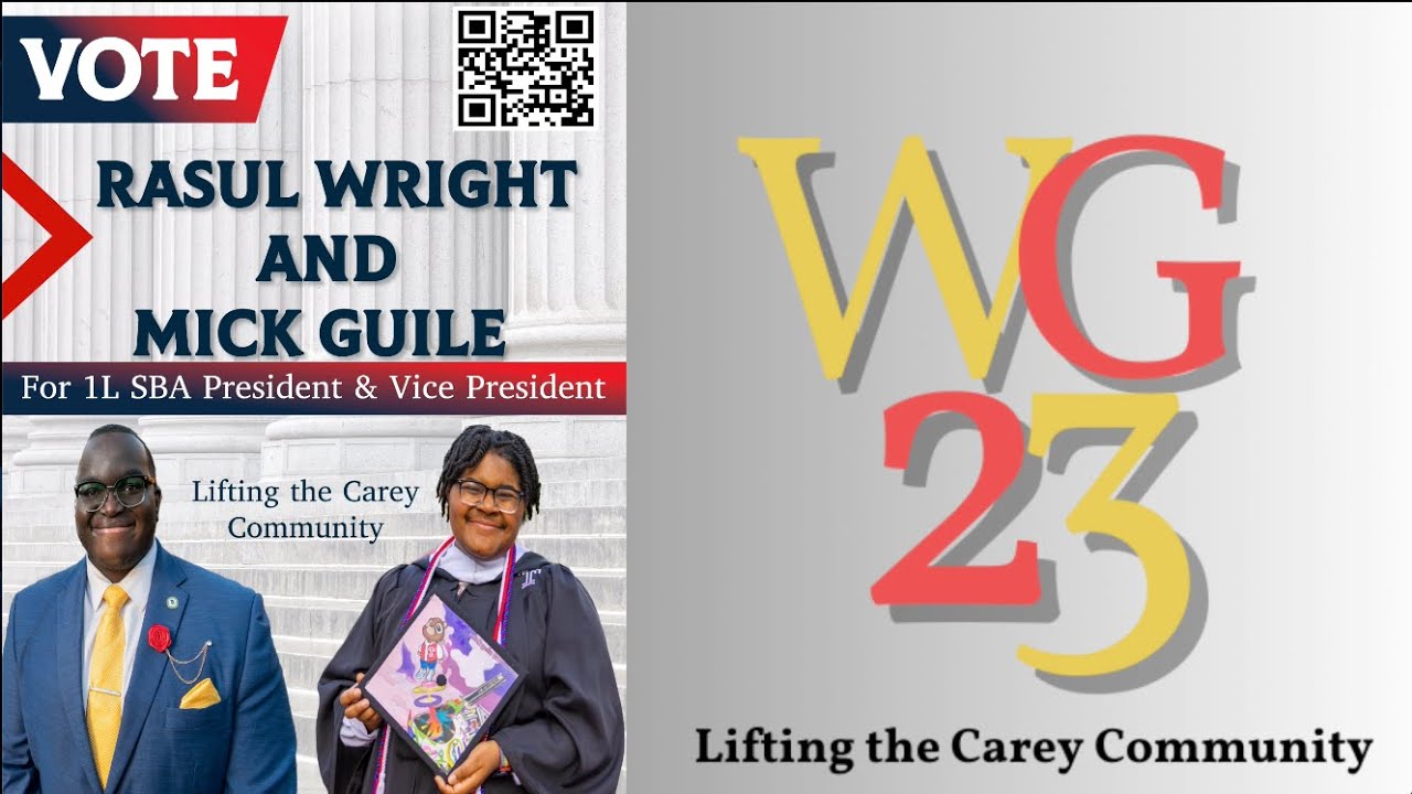 UMD Carey Law - 1L SBA Campaign: Rasul Wright & Mick Guile - YouTube