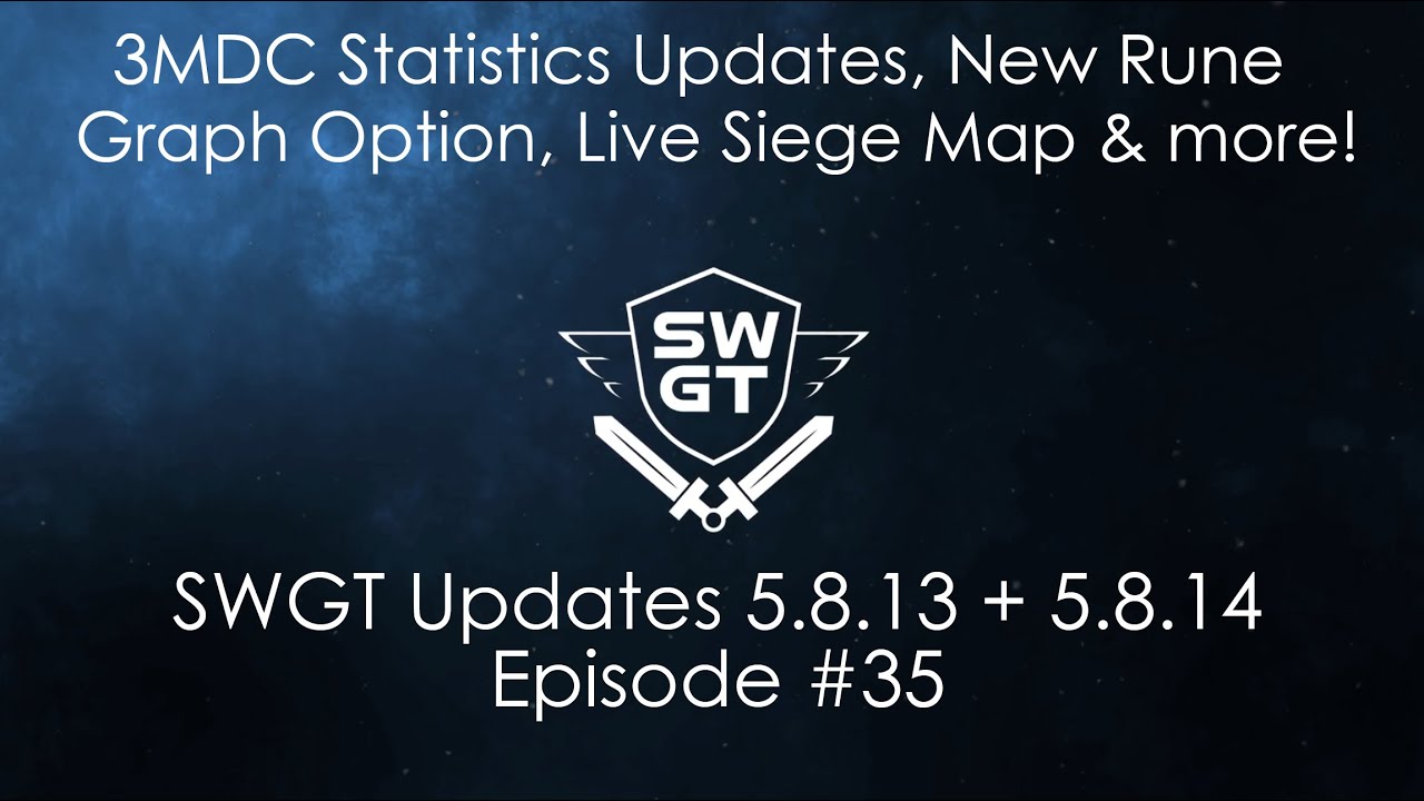 SWGT - Episode 35 - Updated 5.8.13+5.18.4 - 3MDC statistics, rune graph ...