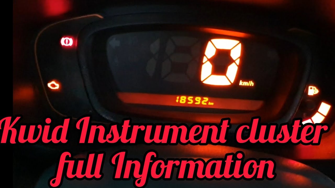 kwid instrument cluster full information !!!! 🤗🤗 - YouTube