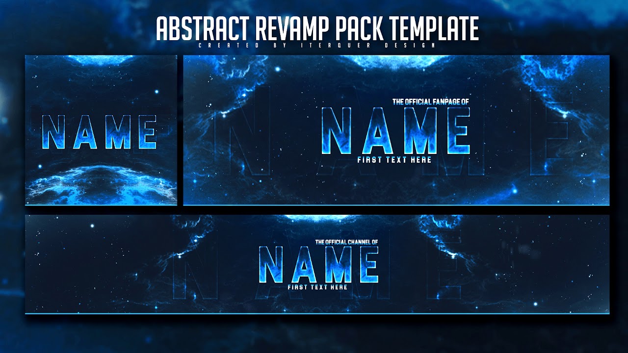Free Abstract Revamp Pack Template (YouTube Banner, Twitter Header ...