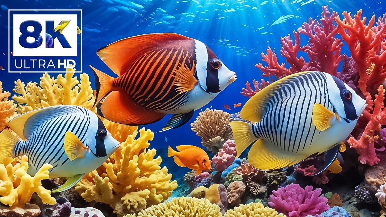 Marine Wonderland 8K (VIDEO ULTRA HD) - Stunning Reef Fish - Relaxing ...